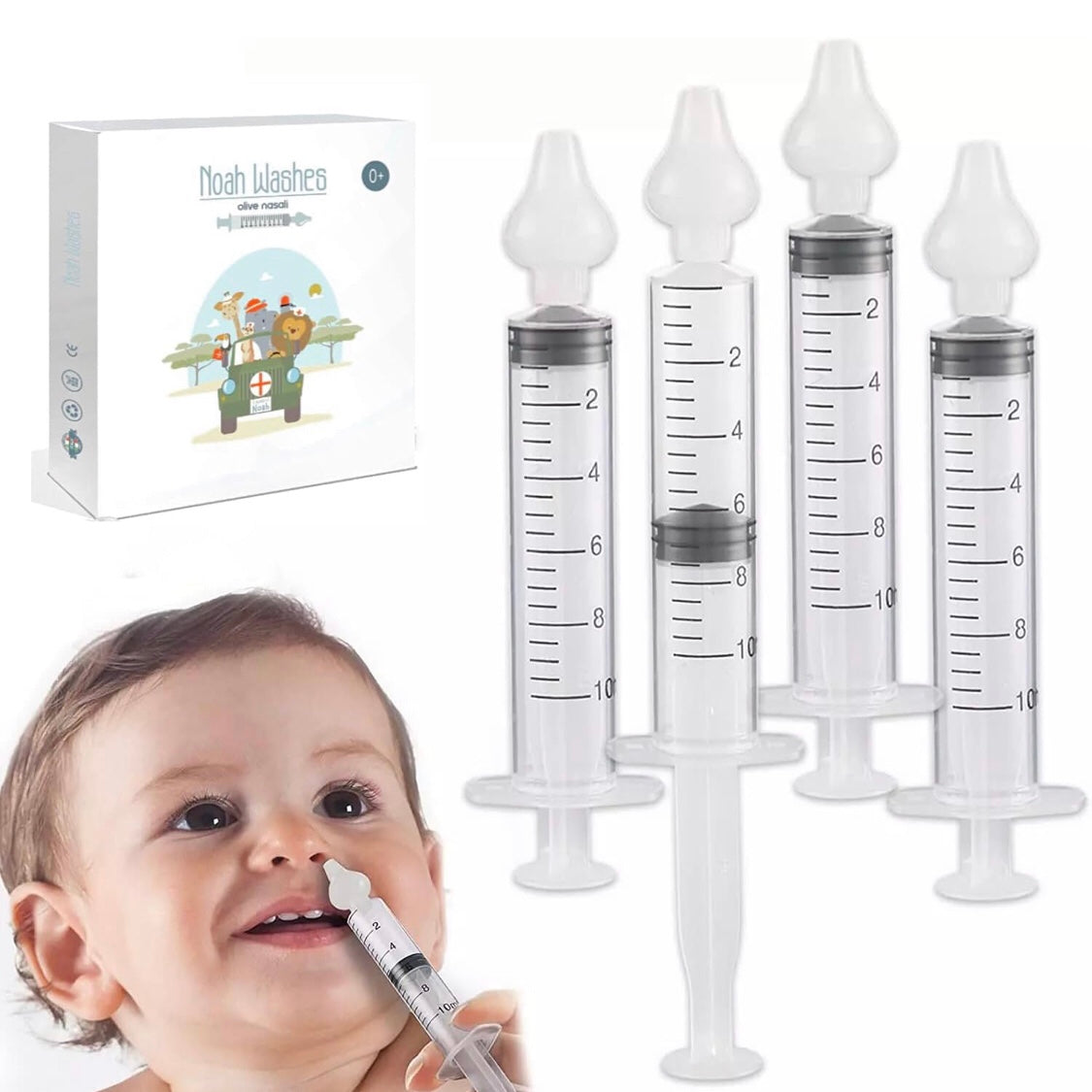 Siringhe Lavaggio Nasale Bambini, Olive Morbide, Siringa con Beccuccio ...